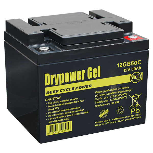 DRYPOWER GEL 12V 50Ah Battery-Forbes Batteries Toowoomba