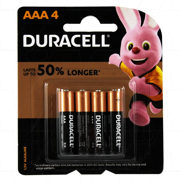 DURACELL AAA CELL - 4 PACK-Forbes Batteries Toowoomba