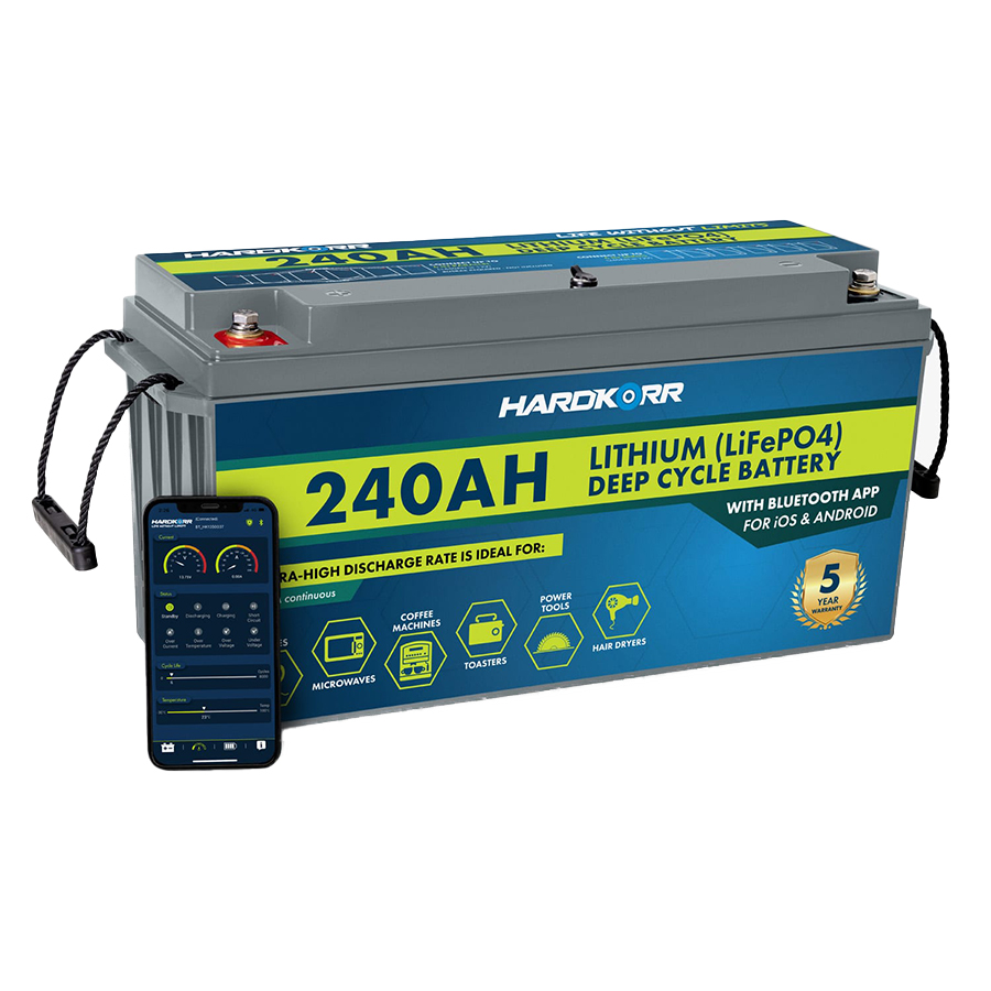 Hardkorr 12V 240AH LiFePO4 Battery W/ Bluetooth - Forbes Batteries and Electronics Toowoomba