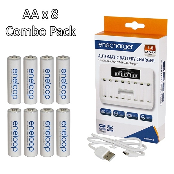 8 CELL AUTO CHARGER AA-AAA USB - Forbes Batteries Toowoomba