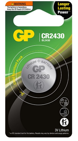 GP CR2430 3V 1PK - Forbes Batteries and Electronics Toowoomba