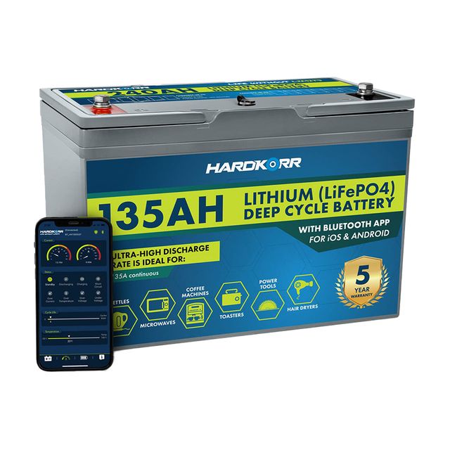 Hardkorr 12V 135AH LIFePO4 Battery W/ Bluetooth - Forbes Batteries and ...